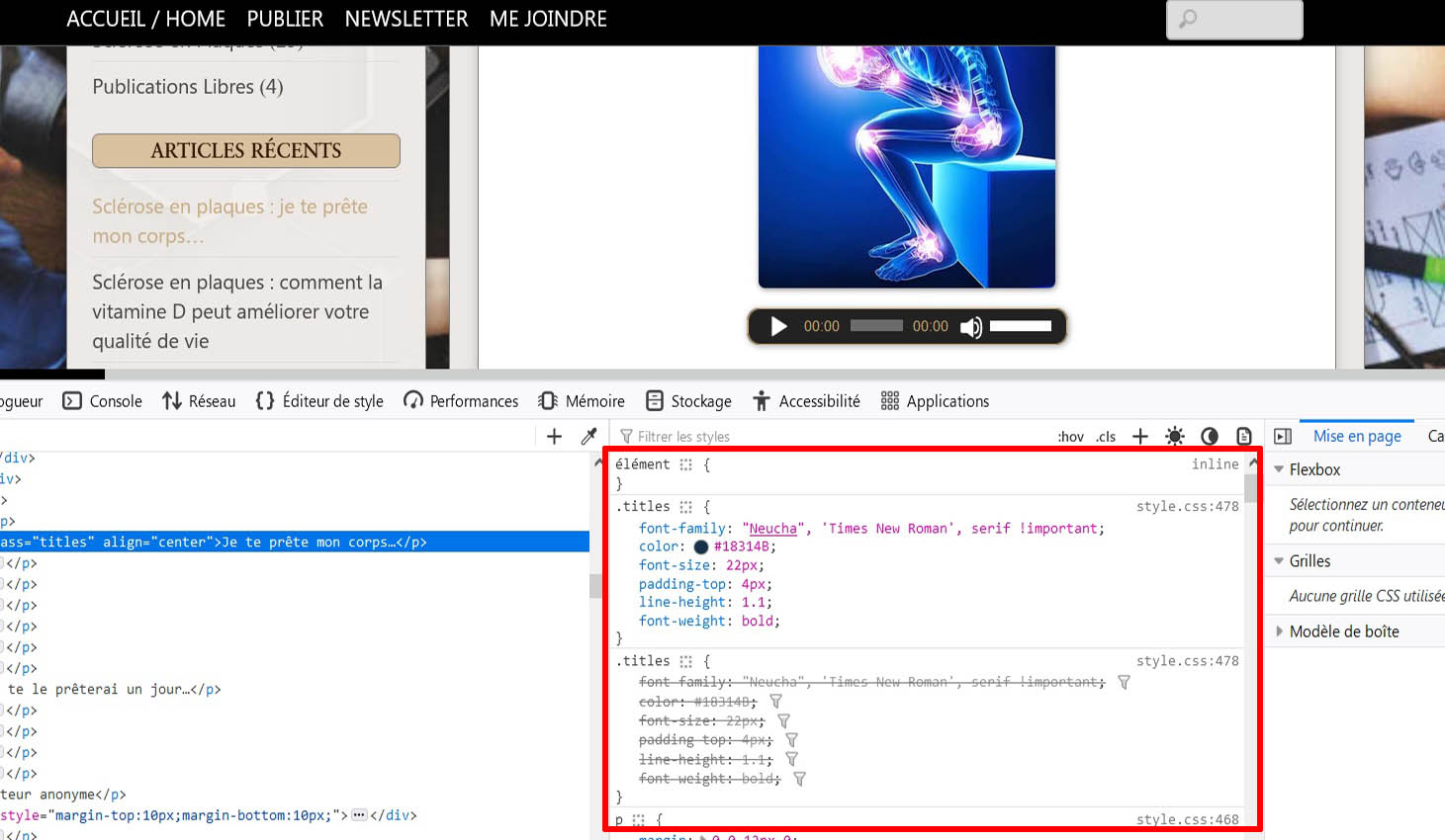 [Résolu] La fonction F12, duplication de ligne css par UChristu - page 1 - OpenClassrooms
